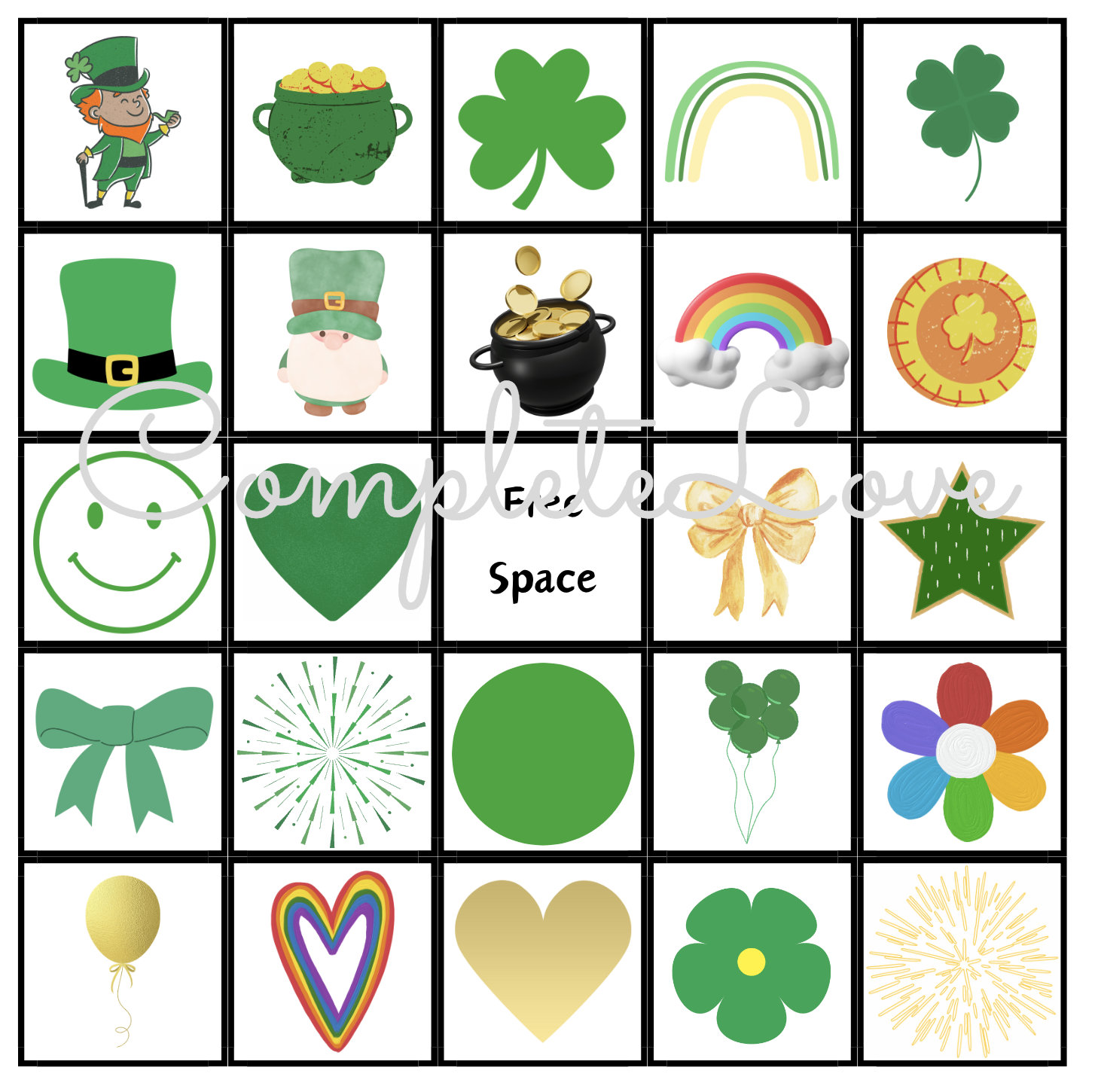 St. Patrick's Day Bingo, Printable PDF, 10 Different BINGO Cards ...