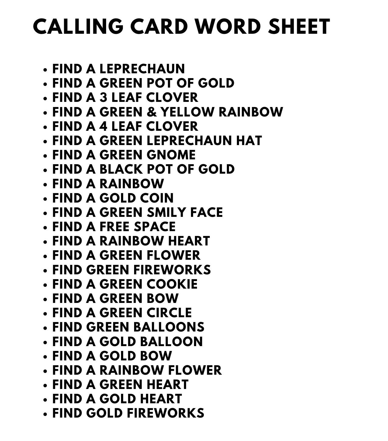 St. Patrick's Day Bingo, Printable PDF, 10 Different BINGO Cards ...