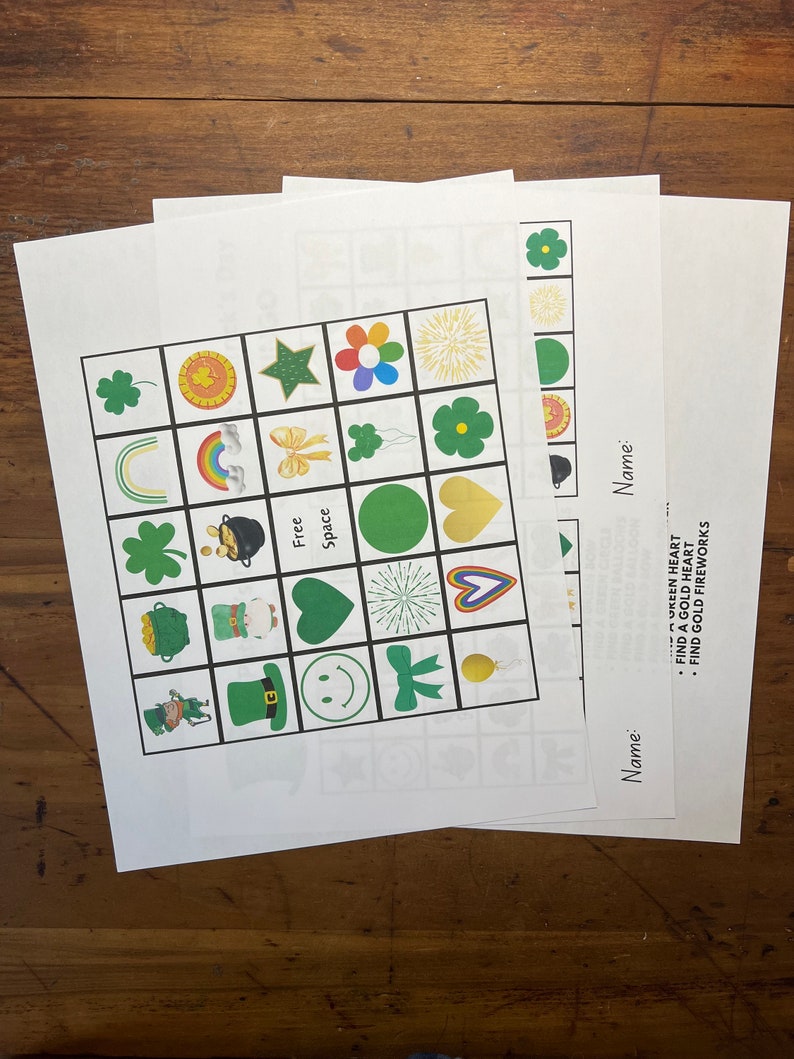 St. Patrick's Day Bingo, Printable PDF, 10 Different BINGO Cards ...