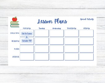 Daycare/preschool/pre~k/kindergarten/elementary Lesson Plan Template ...