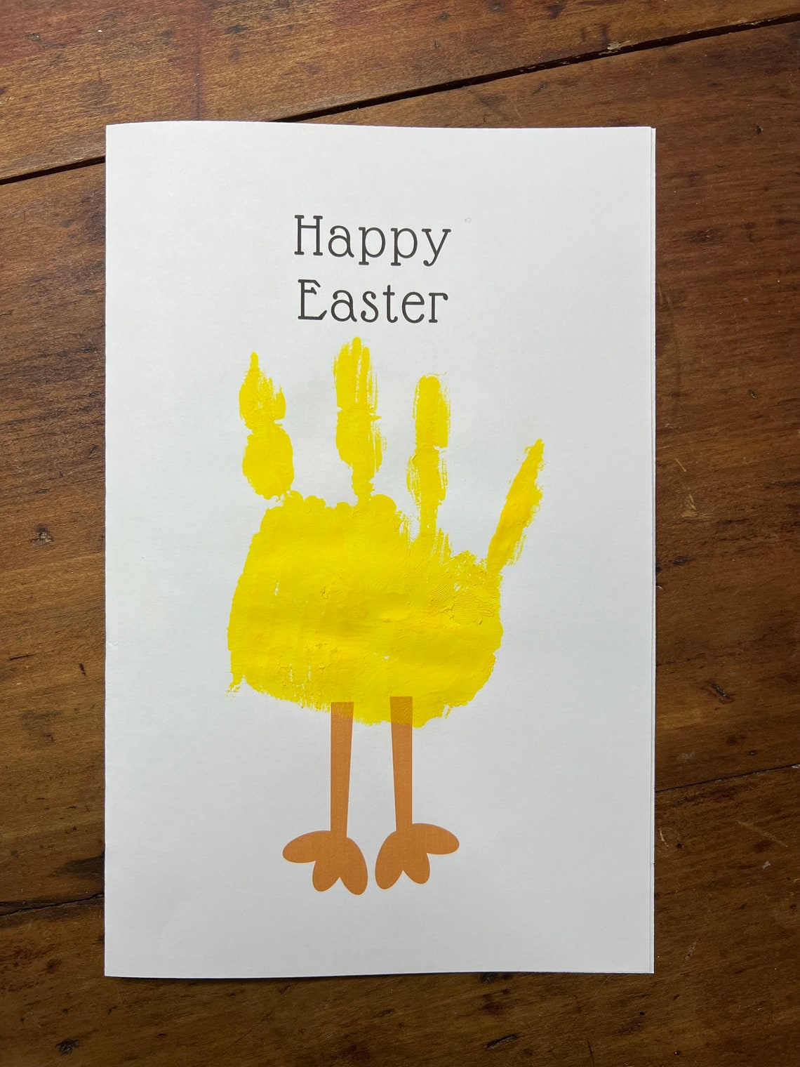 Handprint Easter Card Craft, Bunny & Baby Chick, Perfect Activity for ...