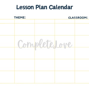 Daycare/preschool/pre~k/kindergarten/elementary Lesson Plan Template ...