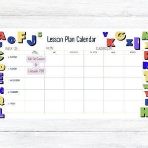 Daycare/preschool/pre~k/kindergarten/elementary Lesson Plan Template ...