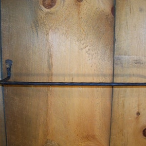 Hand Forged "thumbprint" Towel Bar Towel Holder Rack Made by Blacksmith ...
