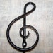 Hand Forged Treble Clef Hook - Wrought Iron Hook for Music Lovers - Etsy