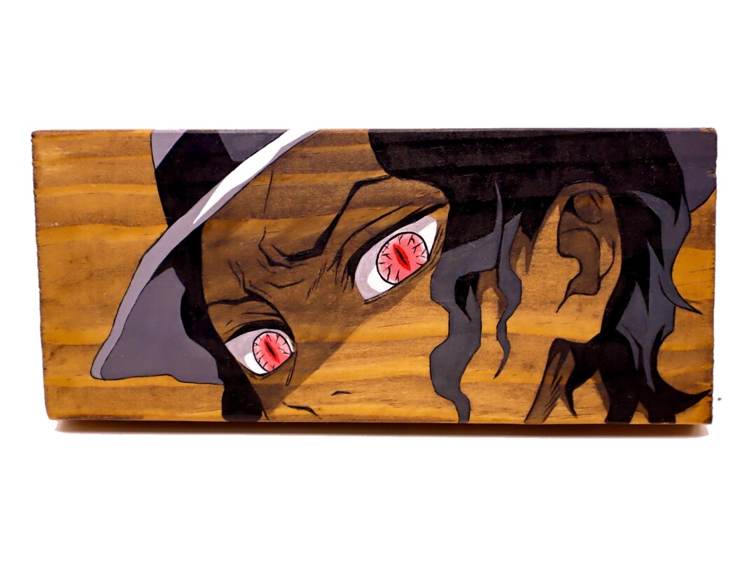 Muzan Kibutsuji Wooden Plaque – Hand-painted Demon Slayer Anime Art ...