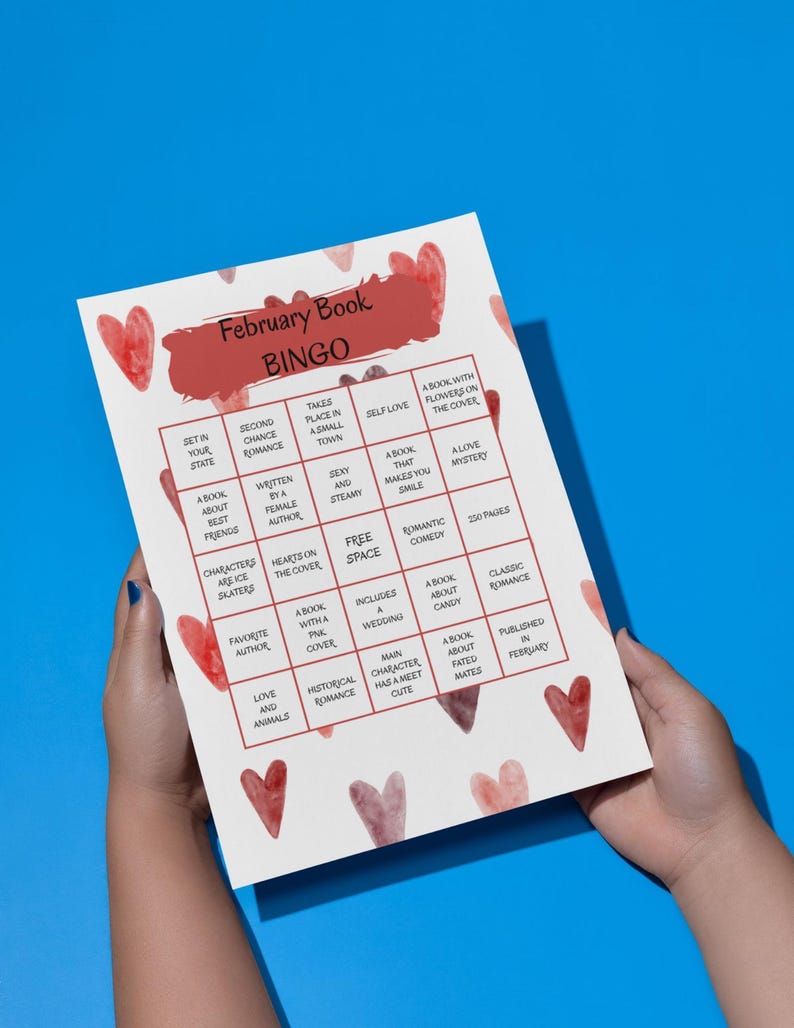 February Book Bingo - Etsy