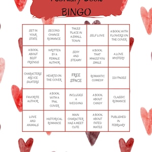 February Book Bingo - Etsy