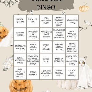 October Book Bingo - Etsy
