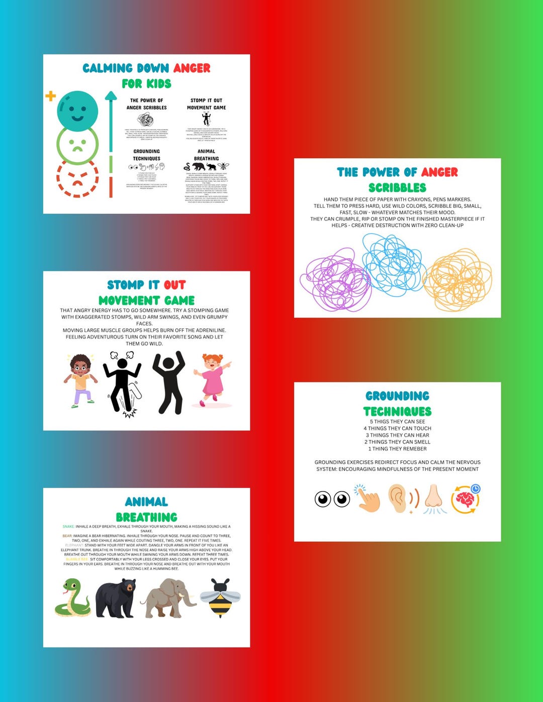 Calming Down Anger for Kids - Therapy Tool - Etsy Australia