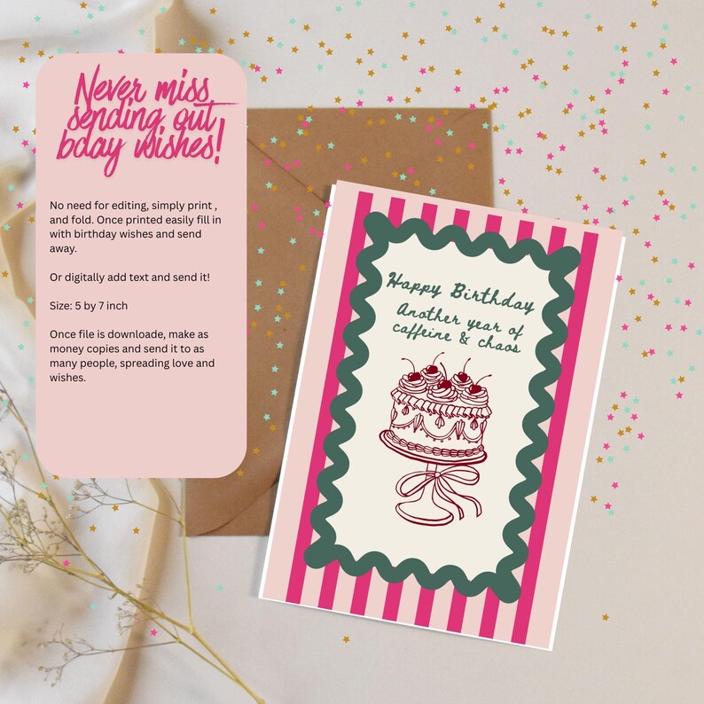 Instant Download Birthday Card | Funny Quote for Coffee Addict ...