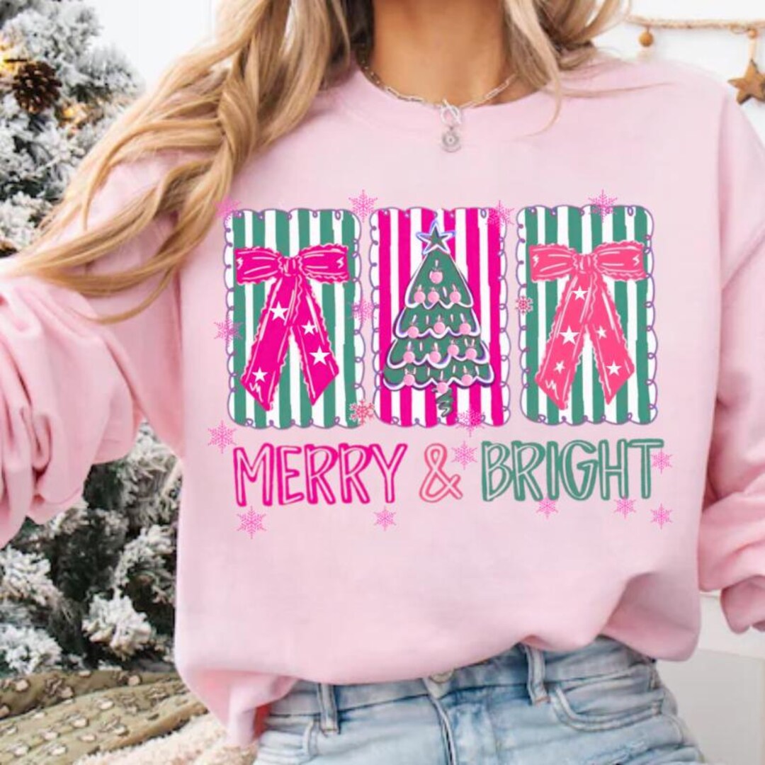 Flirty Christmas PNG, Merry Christmas Png, Preppy Style Christmas Tree ...