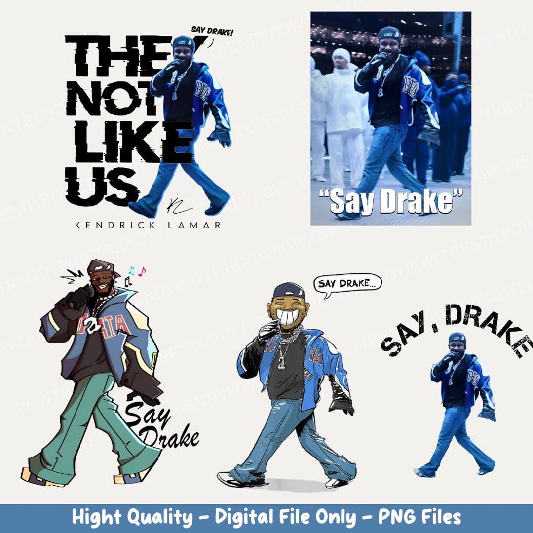 Bundle Kendrick Lamar Say Drake, Kendrick Lamar PNG ,they Not Like Us ...