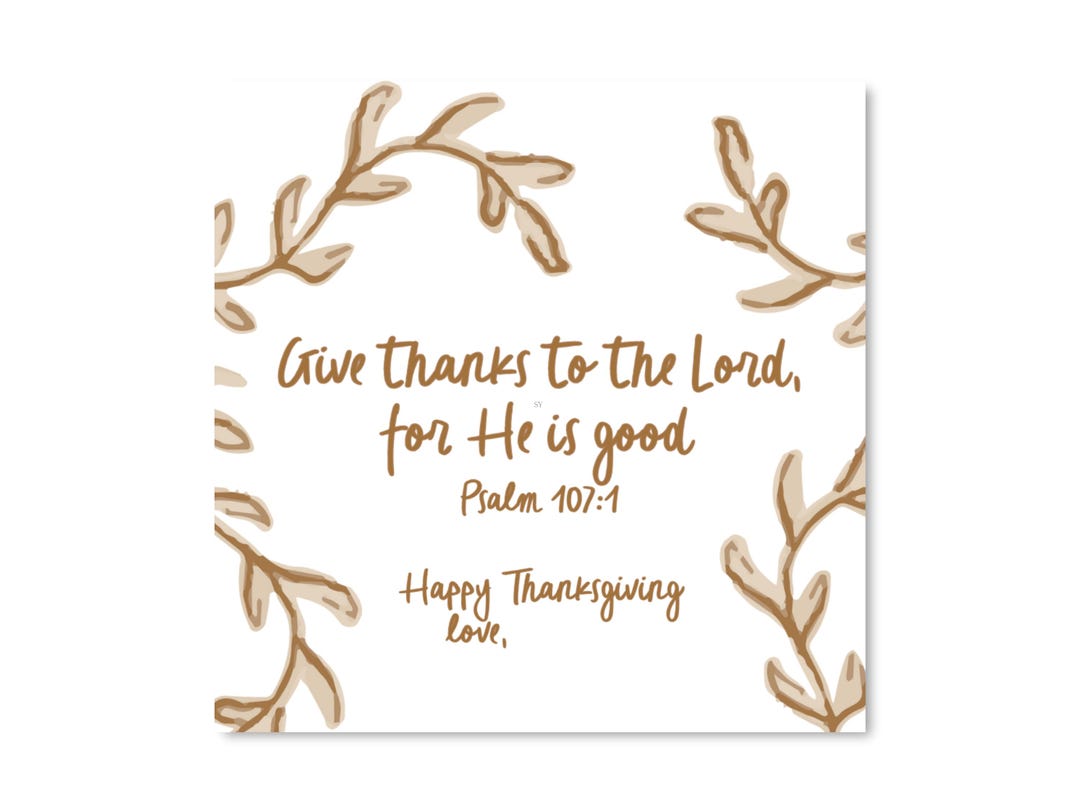 PRINTABLE Give Thanks Gift Tag Template (digital Download) - Etsy