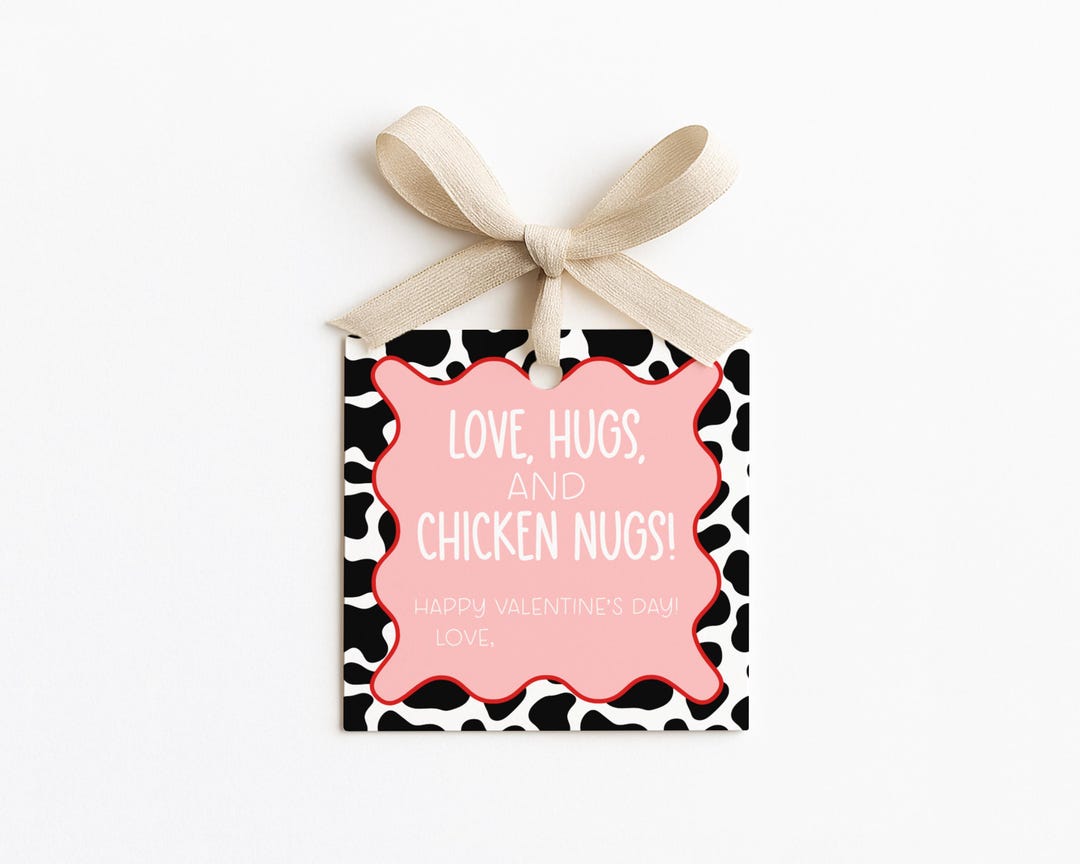 Chick Fil A Gift Tag | Printable Valentine's Tag | Instant PDF Download ...