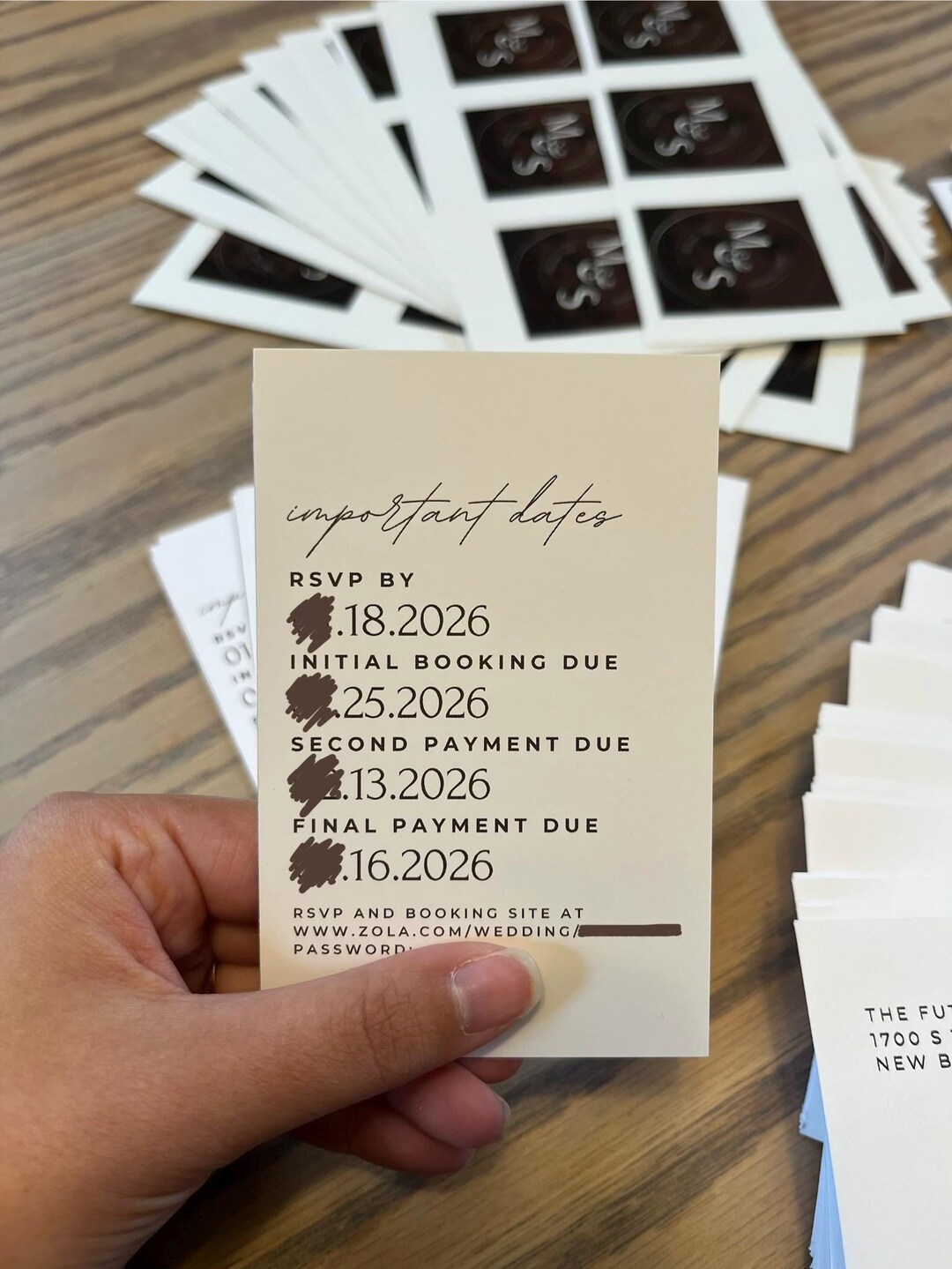 Wedding Invite Details Card/important Information/important Dates Card ...