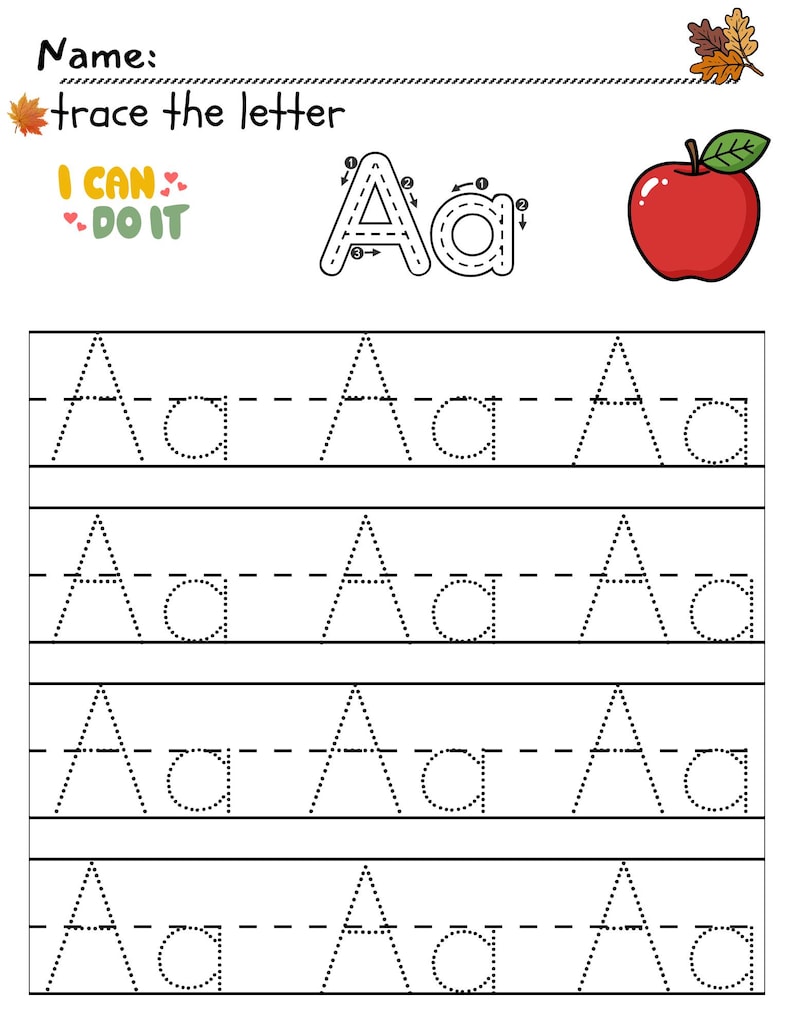 26 Printable Letters Tracing Worksheets , Alphabet Worksheets ...
