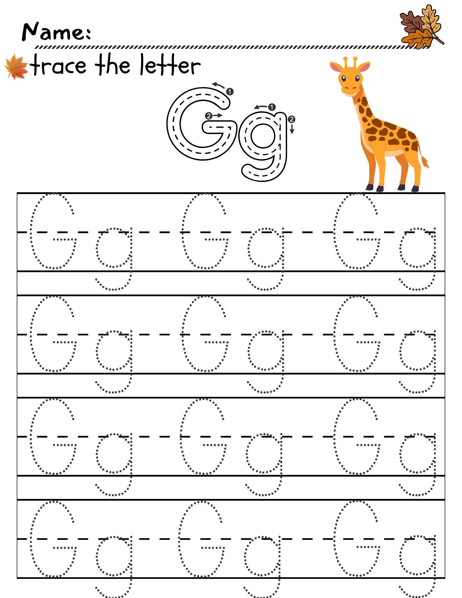 Alphabet Tracing Worksheets, Preschool & Kindergarten (digital Download ...