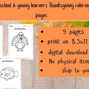 Thanksgiving Coloring Page , Fall Coloring Worksheets, Young Learner ...