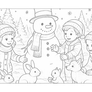 Winter Wonderland Coloring Page - Etsy