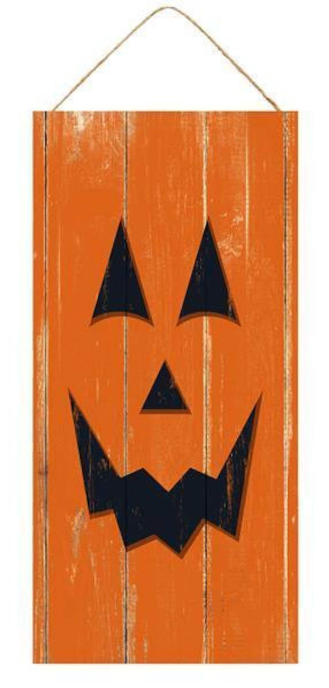 Pumpkin Jack-o-lantern Halloween Sign 12.5" X 6" MDF AP822702 - Etsy