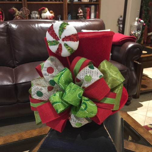 Christmas Tree Topper Black Top Hat Tree Topper Centerpiece - Etsy