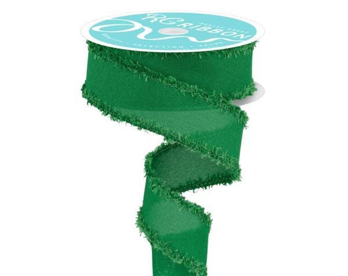 Clover Green Royal Burlap Wired Ribbon, Wired Ribbon, 1.5 X 10 Yard ...