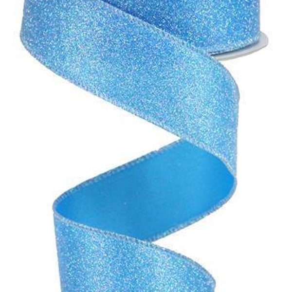 Blue Glitter Ribbon - Etsy