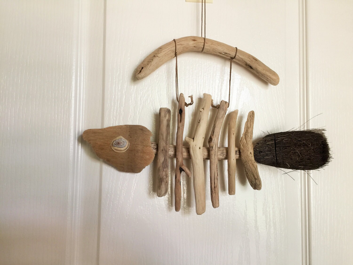 Skeleton Fish Driftwood Coastal Decor Wall Hanging Outdoor | Etsy