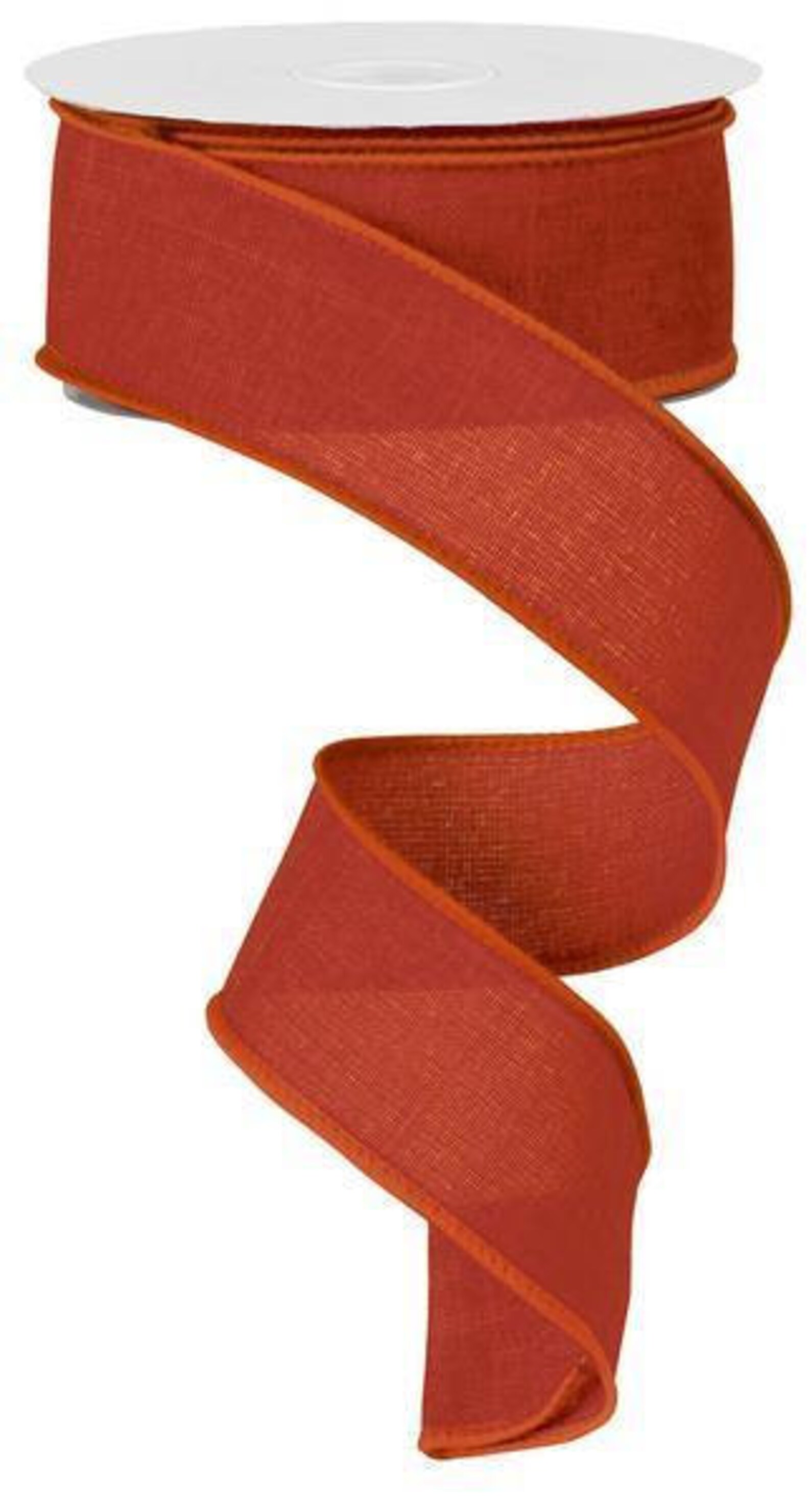 Rust Royal Burlap Wired Ribbon Finished in a Matching Edge 1.5x10 Yd ...