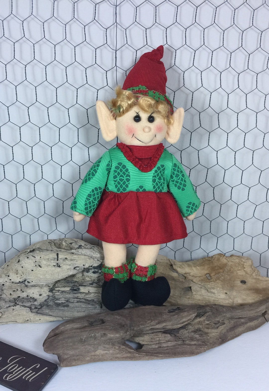 Christmas Elf Fabric Decor Girl - Etsy UK