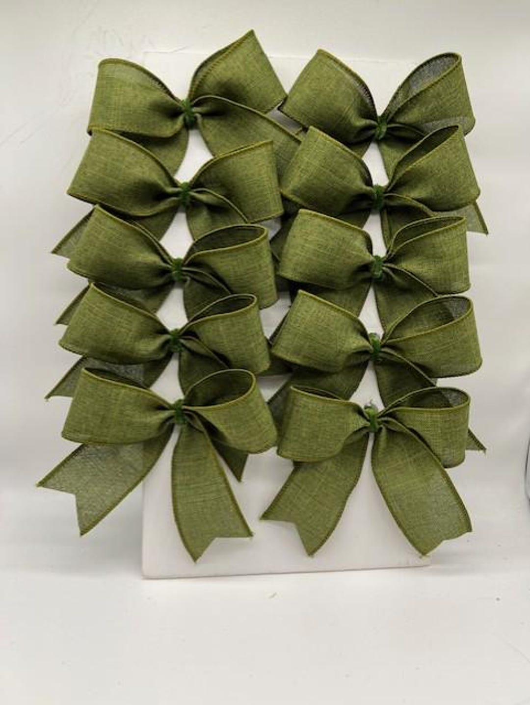 Moss Green Royal Burlap Bows/ Set 10 Bows/ Fall Treat Bag Bows ...
