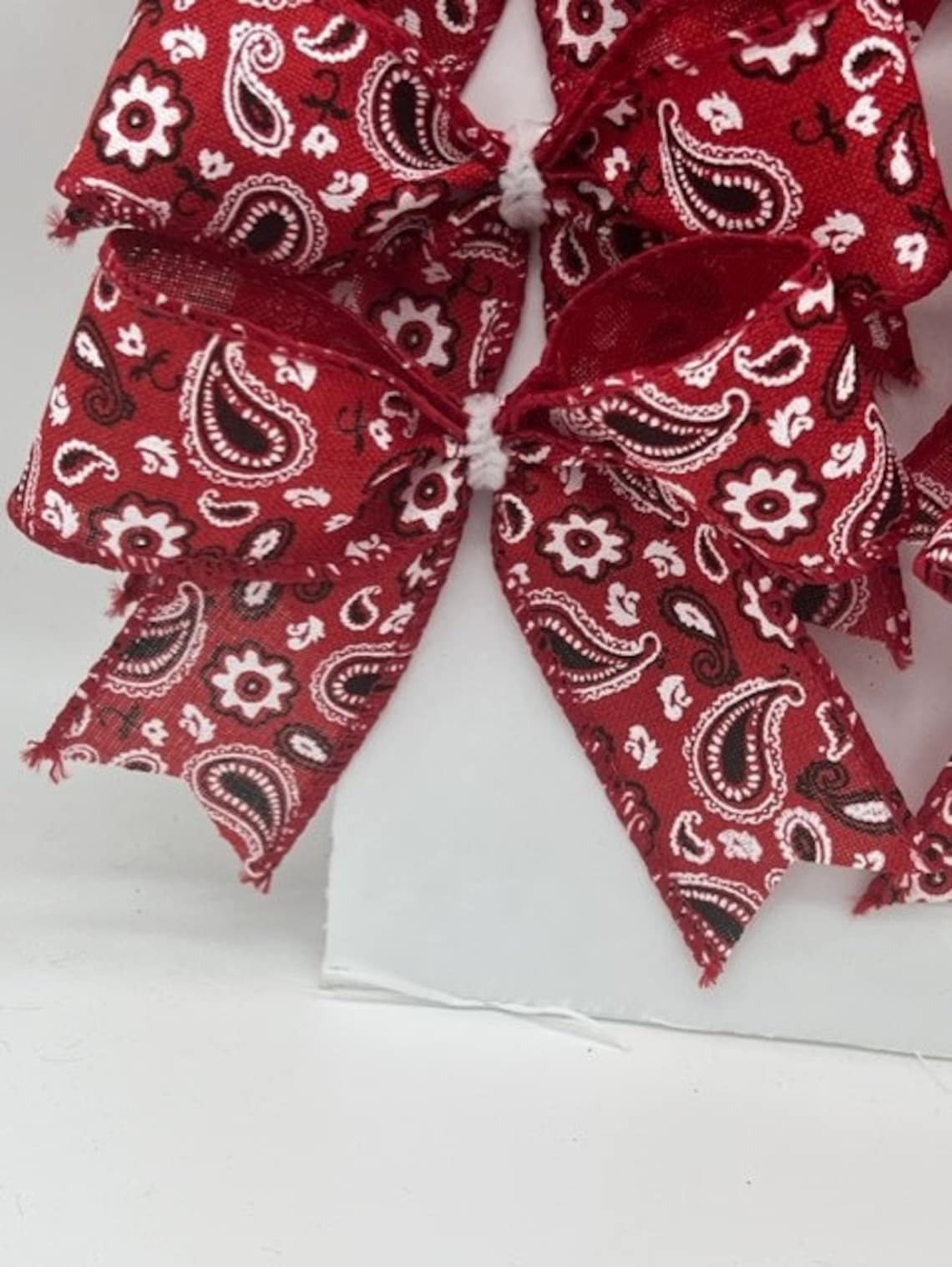 Christmas Tree Bows Red Bandana Decorative Royal Burlap Bows/ Set 10 ...