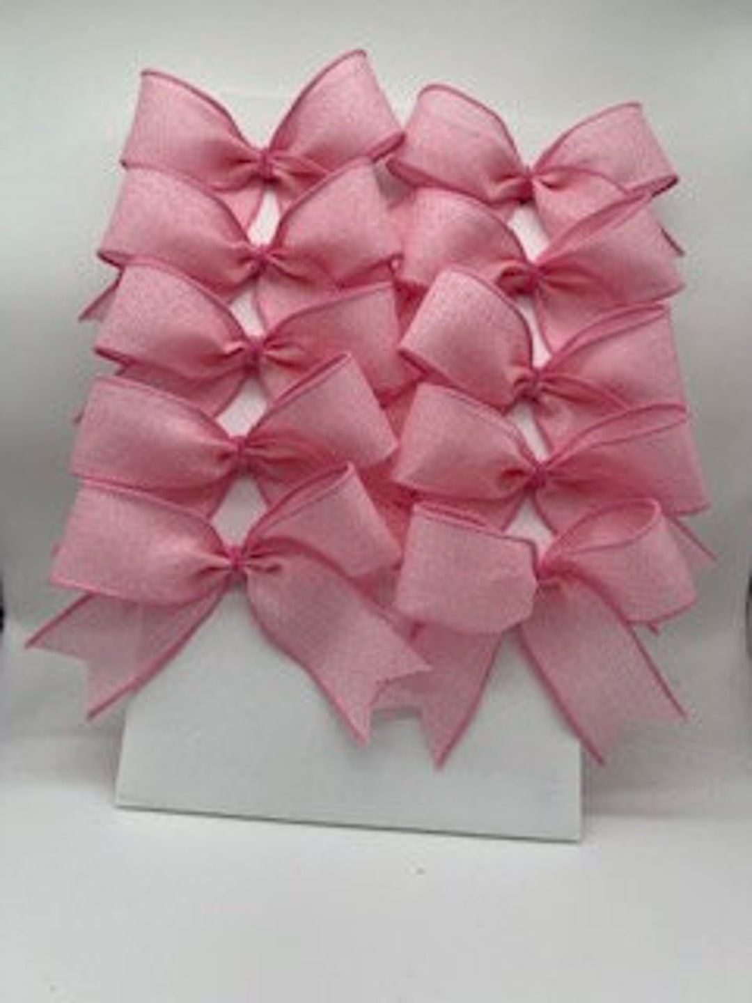 Decorative Pale Pink Royal Burlap Bows/ Set 10 Bows/ Baby Girl Treat ...
