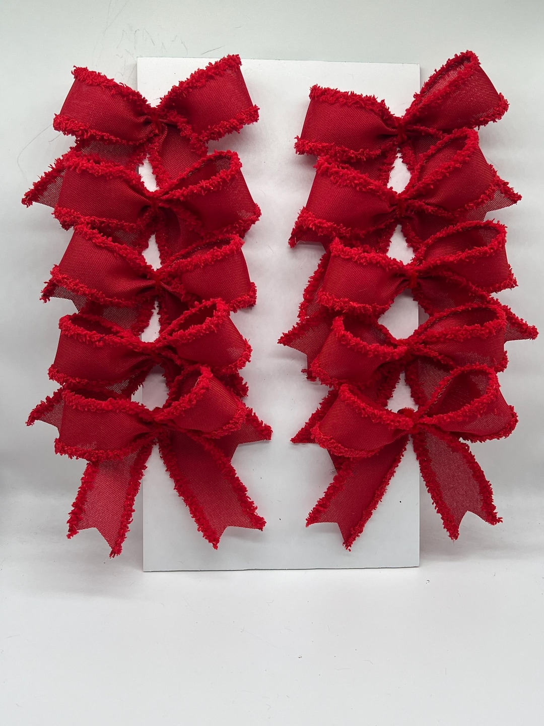 Christmas Tree Decorative Red Cross Burlap Bows With Red Drift Edge ...