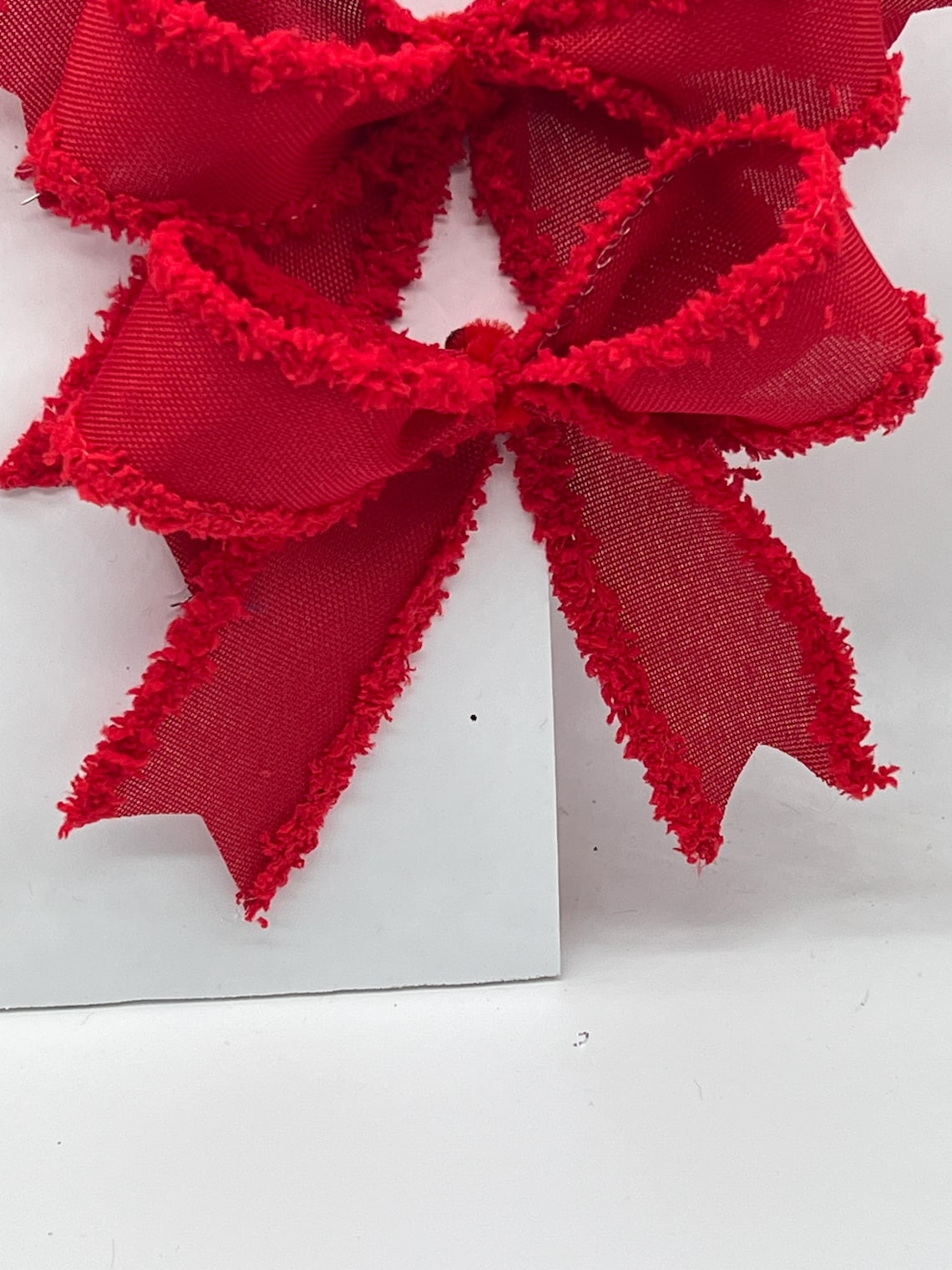 Christmas Tree Decorative Red Cross Burlap Bows With Red Drift Edge ...