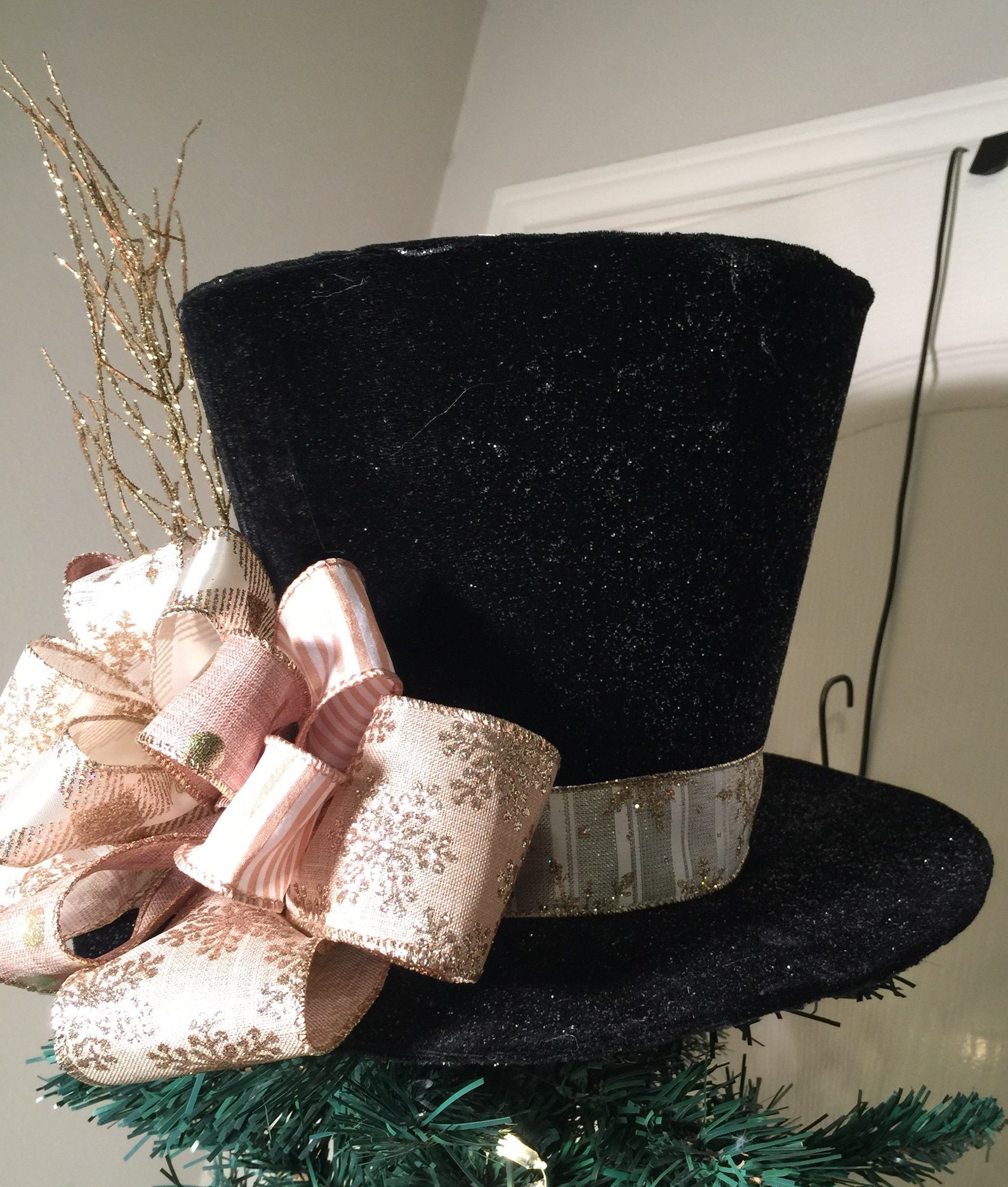 Christmas Tree Topper Top Hat Centerpiece | Etsy