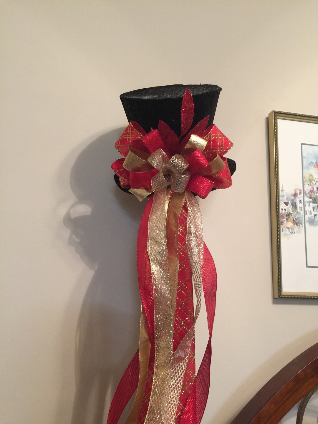 Top Hat Christmas Tree Topper Ribbon Streamers - Etsy