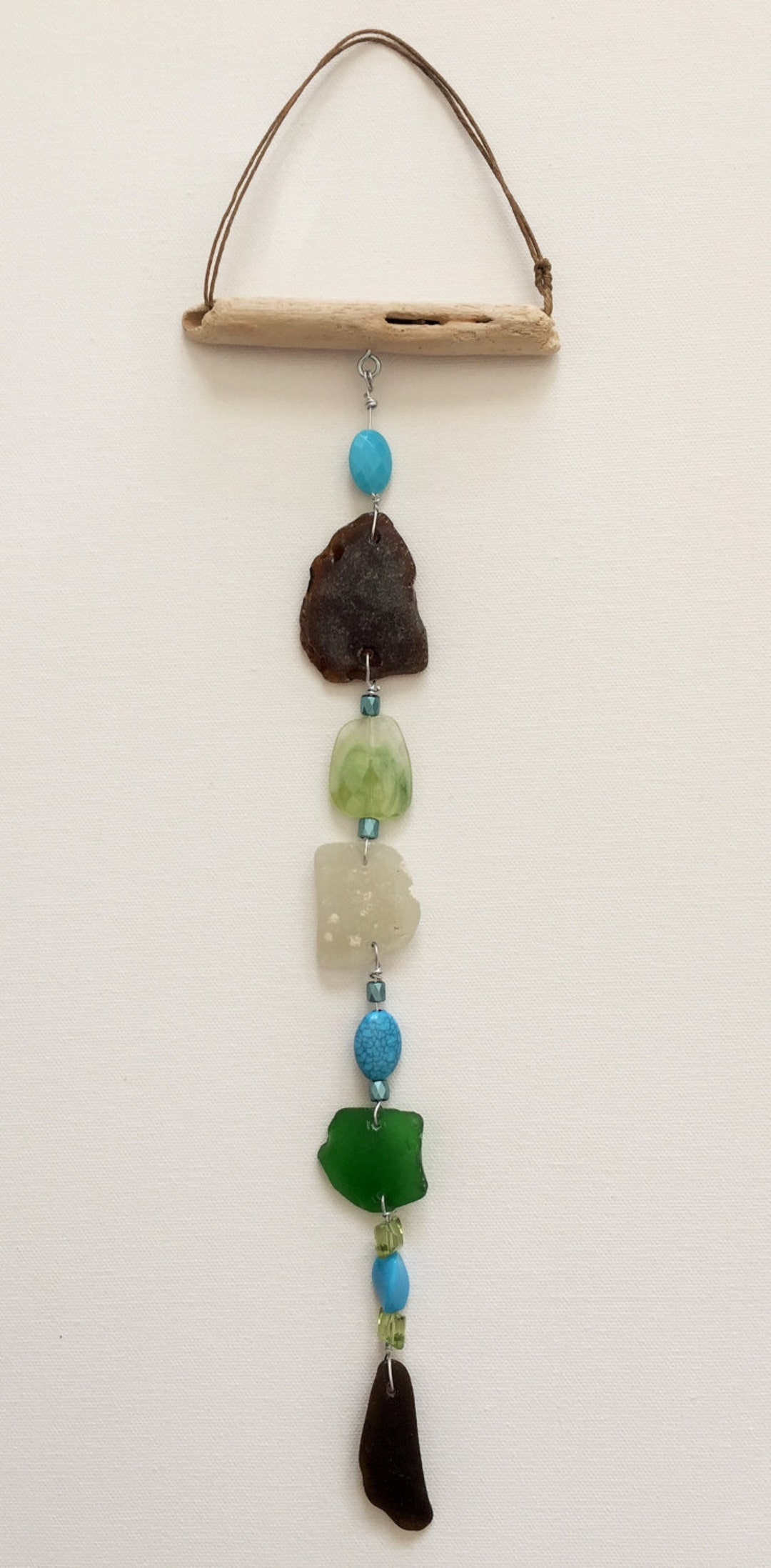 Sea Glass Sun Catcher: Driftwood Hanger, Coastal Decor - Etsy