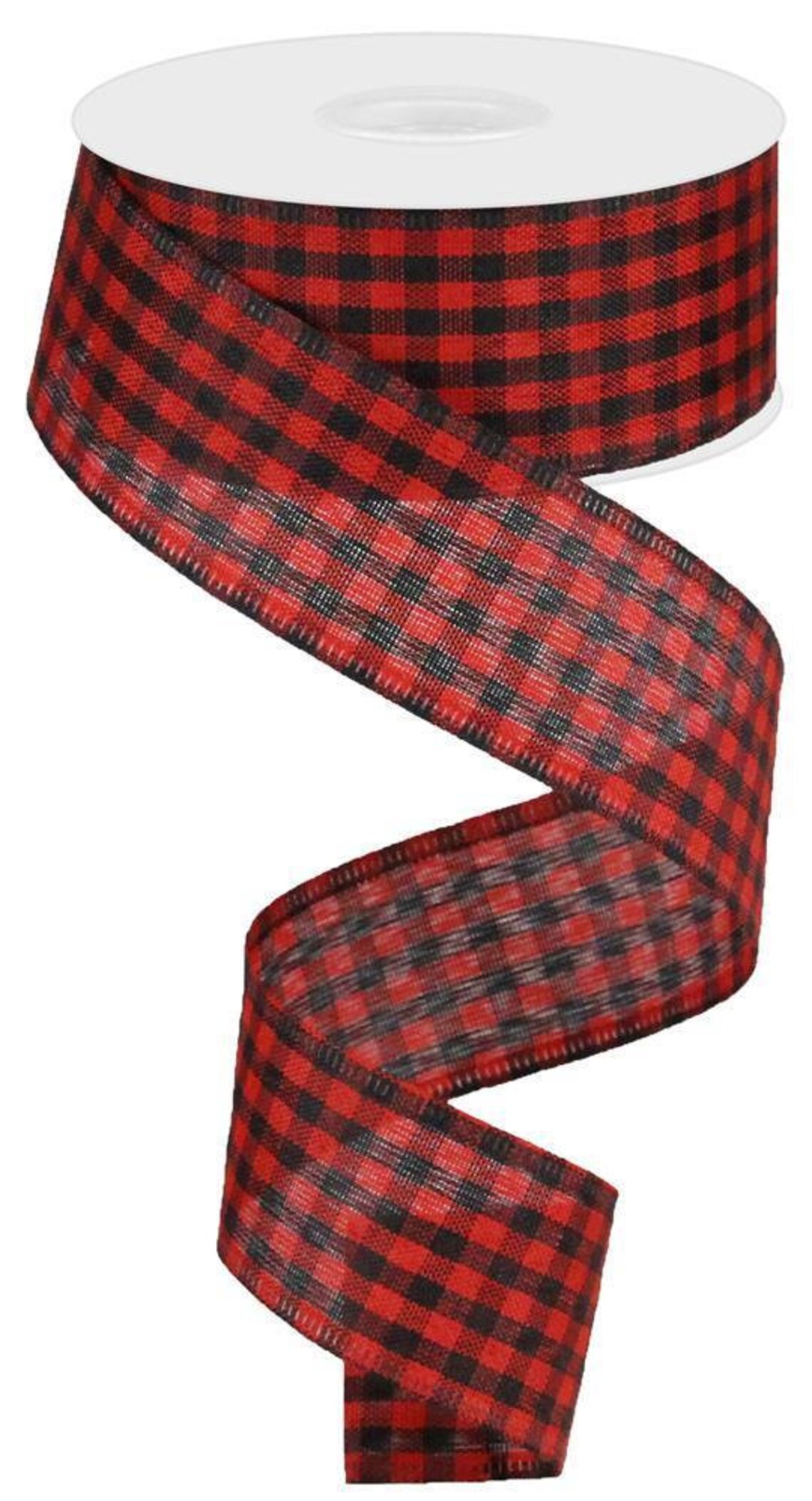 Red and Black Gingham Check Wired Ribbon 1.5 X 10 Yards - Etsy