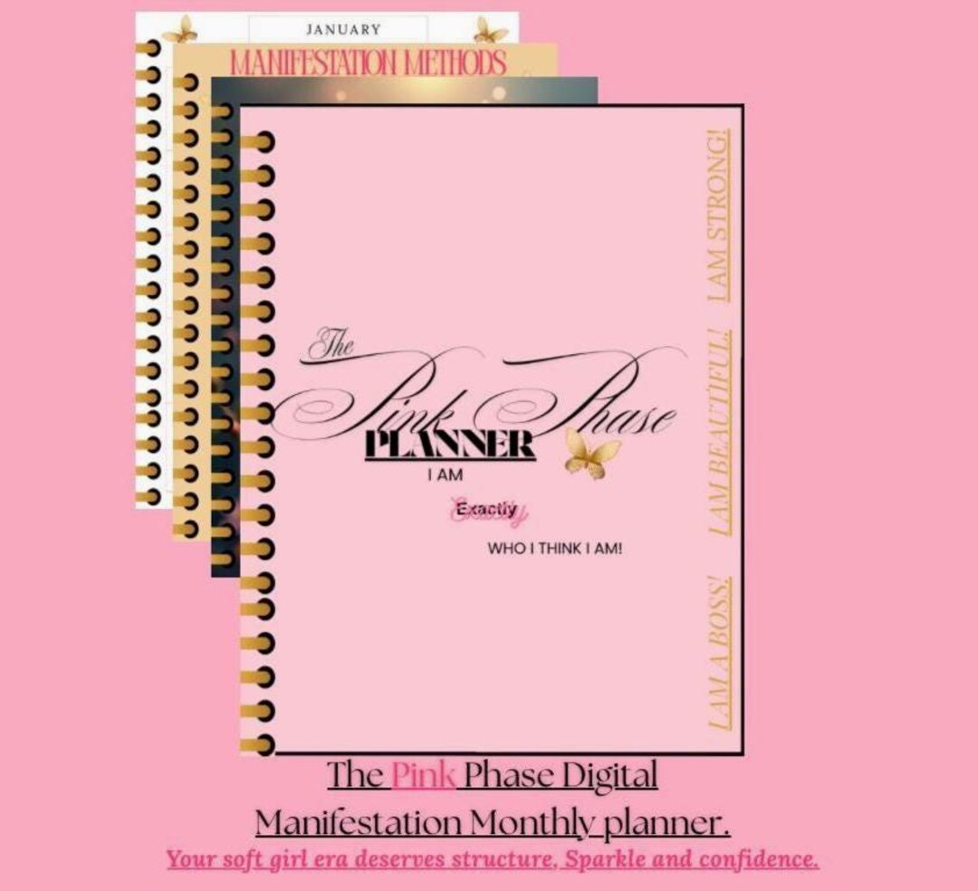 Pink Phase Manifestation Monthly Planner-printable (PDF Download) - Etsy