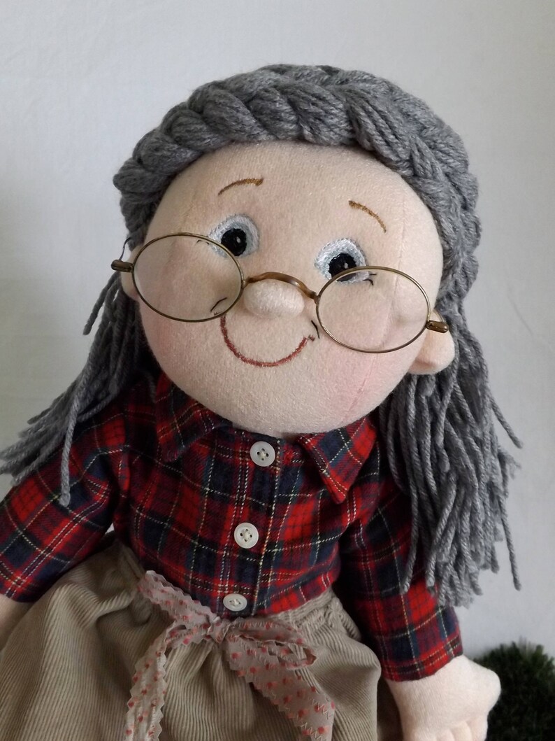 Grandmother Doll, Custom Handmade Plush Grandma, Grammy, Grams ...