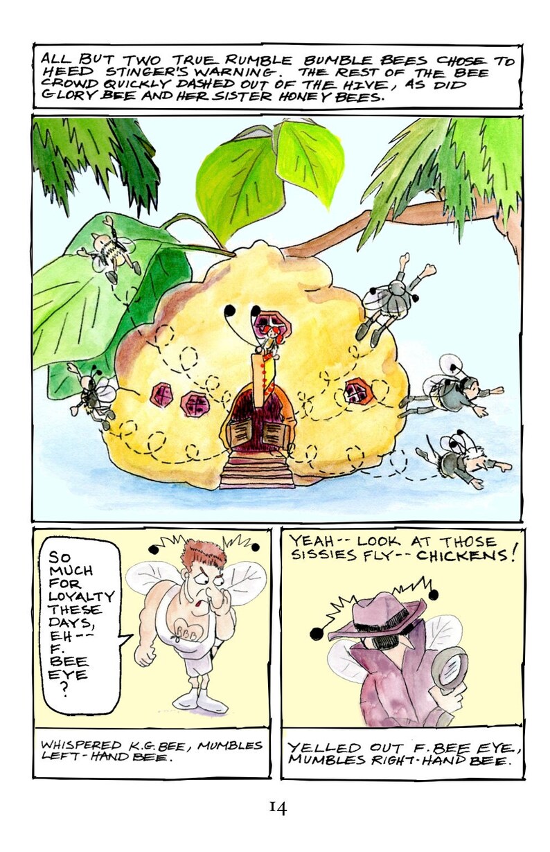 Thee Bees Comic Book for Children wasp Vs Killer Bees - Etsy