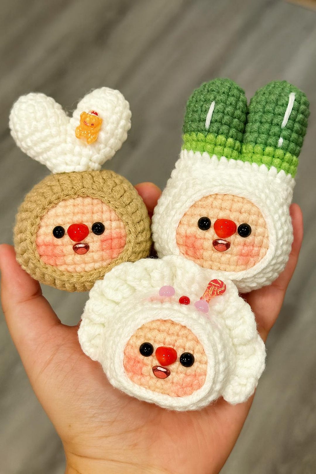 Loopy Crochet Doll Pattern Set (chicken, Dumpling & Leek Versions) - Etsy