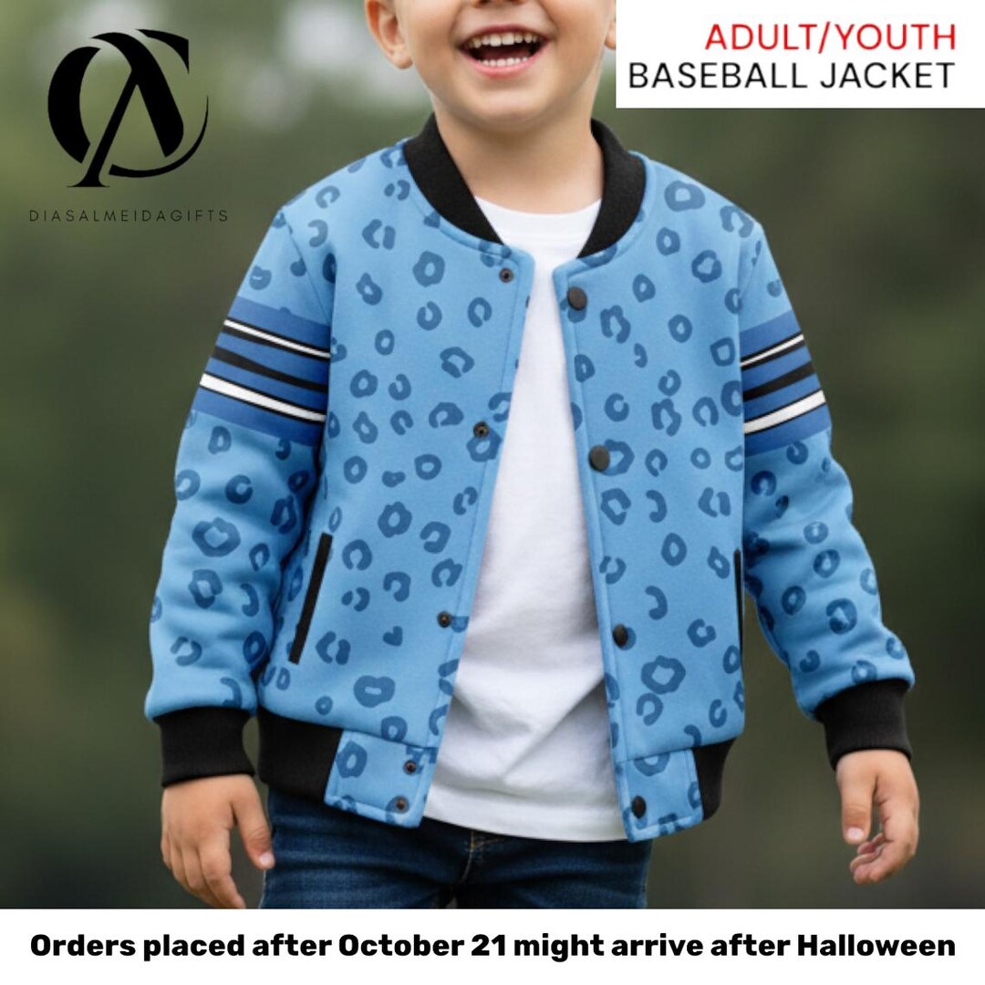 Blue Tiger Varsity Baseball Jacket, Demon Hunter Baseball Jacket, Blue ...