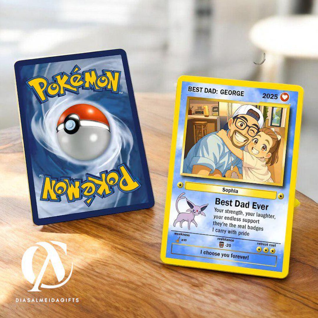 Personalized Gamer Dad Trading Card Style Print, Custom Father’s Day ...