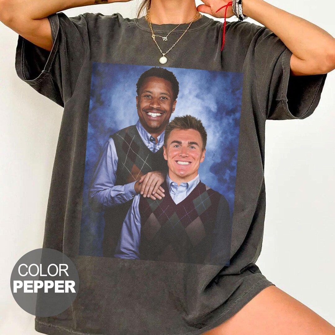 Bo Nix Courtland Sutton Football Shirt, Denver Step Bros Comfort ...