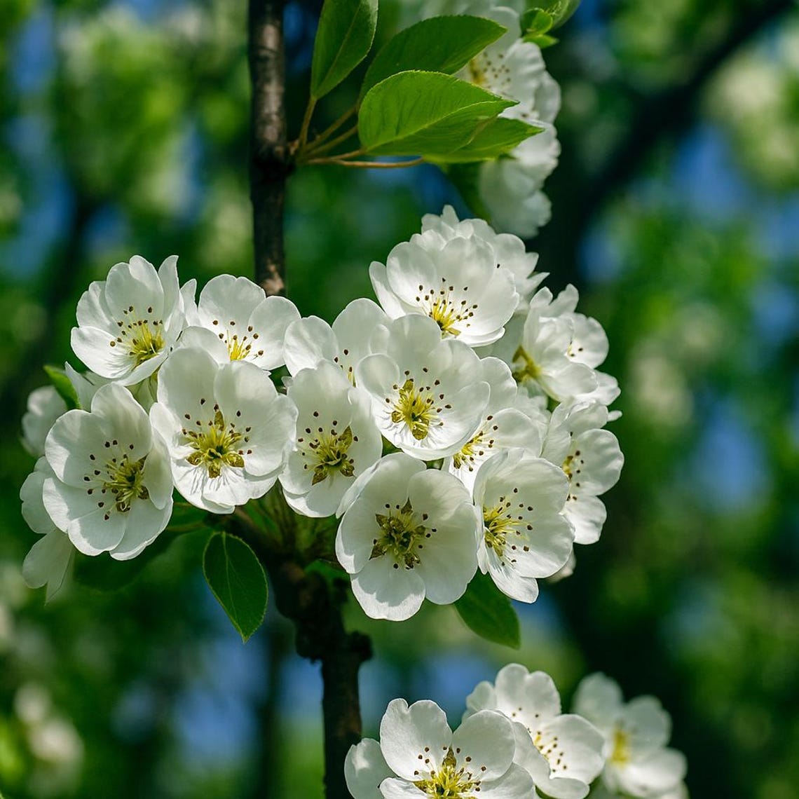10 European Pear Tree Seeds: Pyrus Communis, Hardy Fruit Tree | White ...