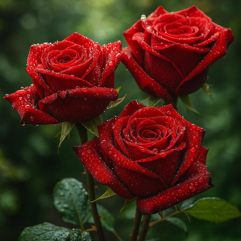 Red Rose Seeds: Classic Crimson Roses, Garden Beauty, Elegant Cut ...