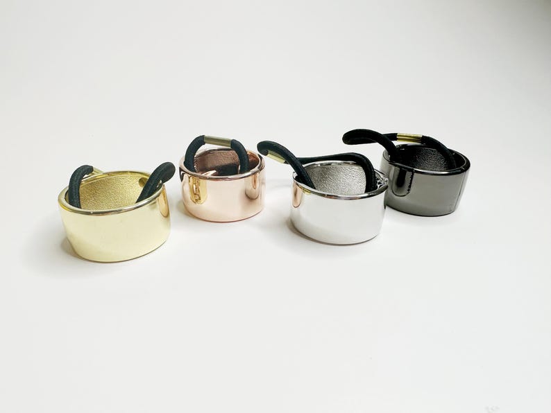 Minimalist Elegant Aesthetic Metallic Hair Cuff Ponytail Holder Hair ...
